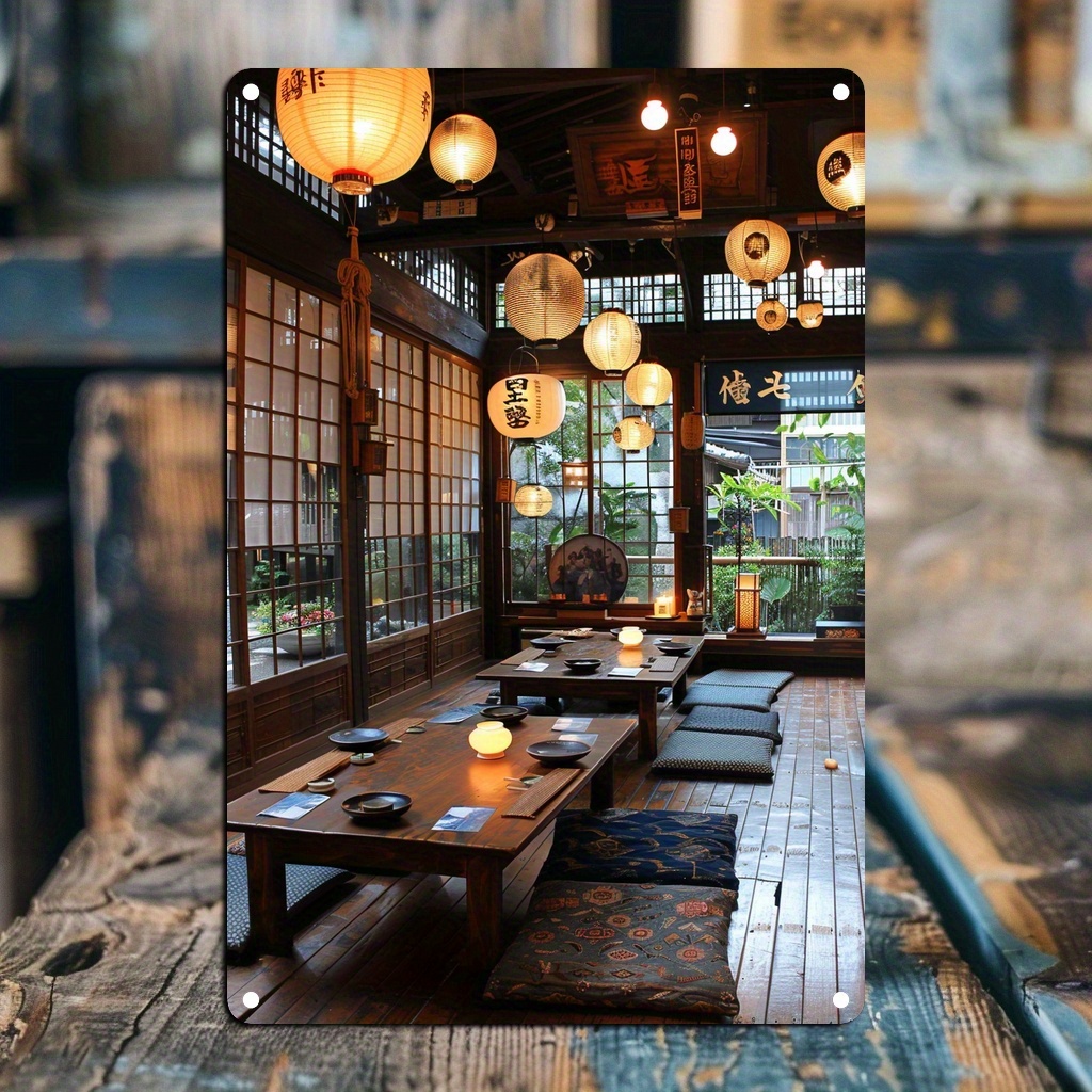 Vintage Metal Japanese Izakaya Sign: A Traditional Japanese - Temu