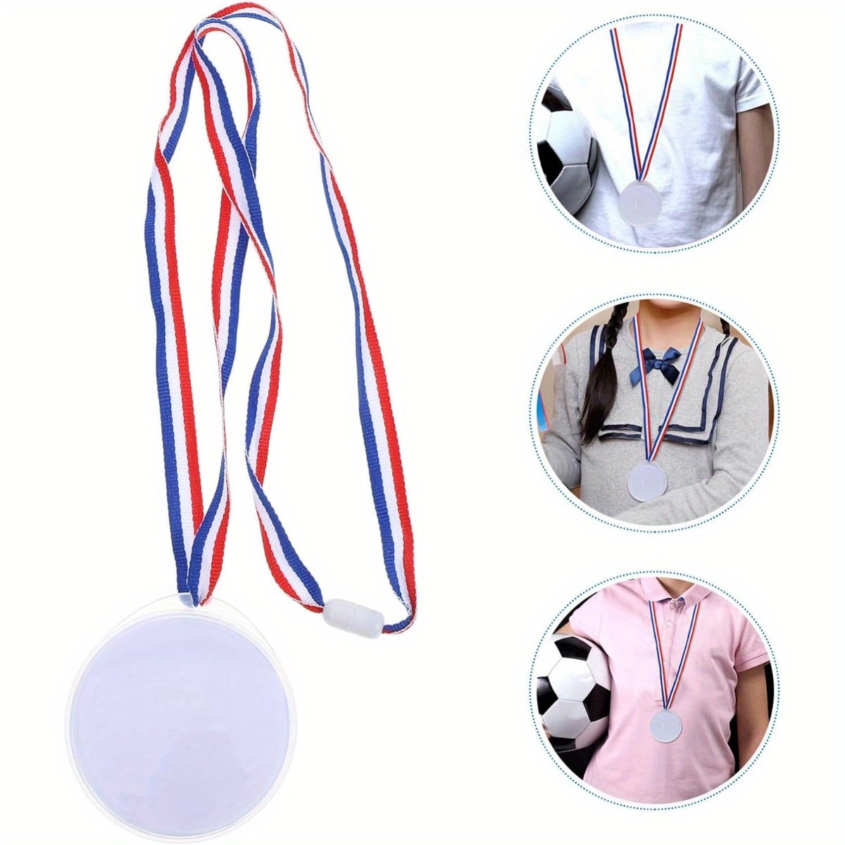 Diy Customizable Medals Ribbons Craft Award Medal Kit - Temu United Kingdom
