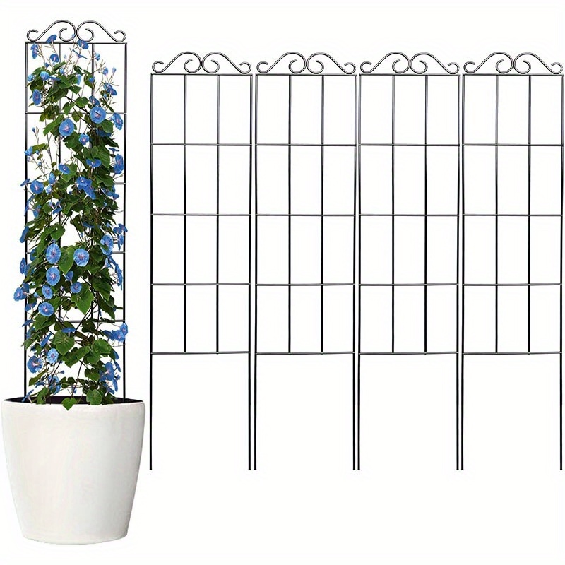 Black Metal Garden Trellis Climbing Plants Waterproof - Temu