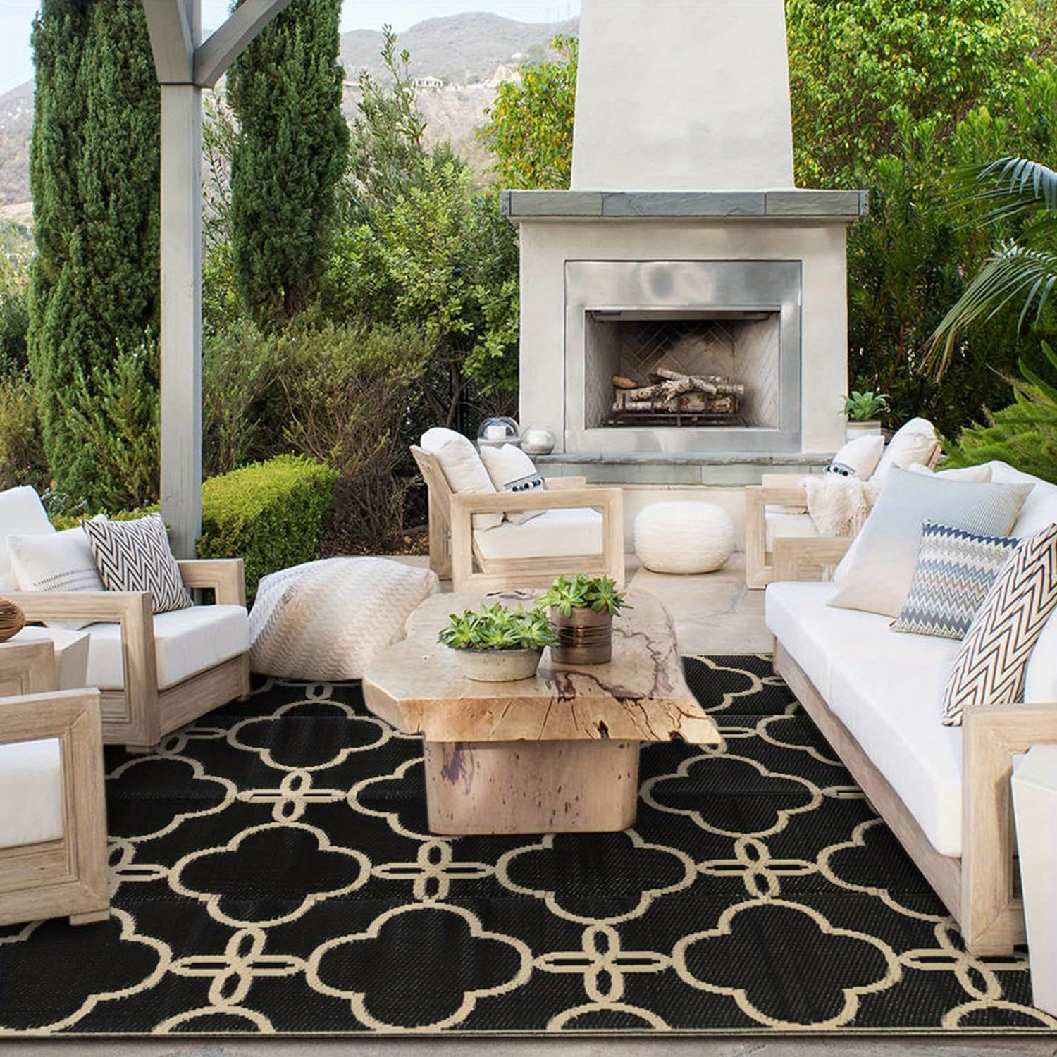outdoor patio rug waterproof rug outside plastic Temu