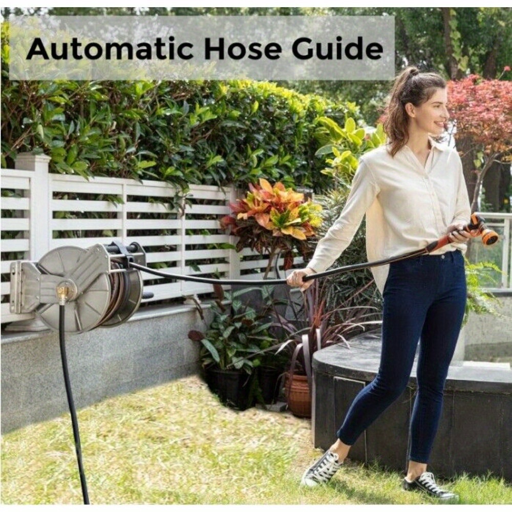 Heavy Duty Garden Hose Reel Wall Mount Water - Temu