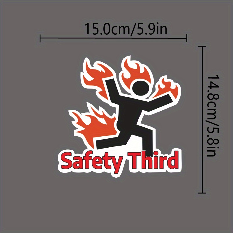 Safety Fire Warning Sticker: Humorous Blue Collar Hard - Temu