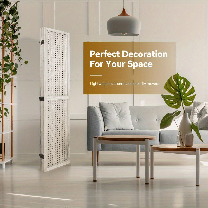 4 Panel Room Divider Wooden Room Divider - Temu