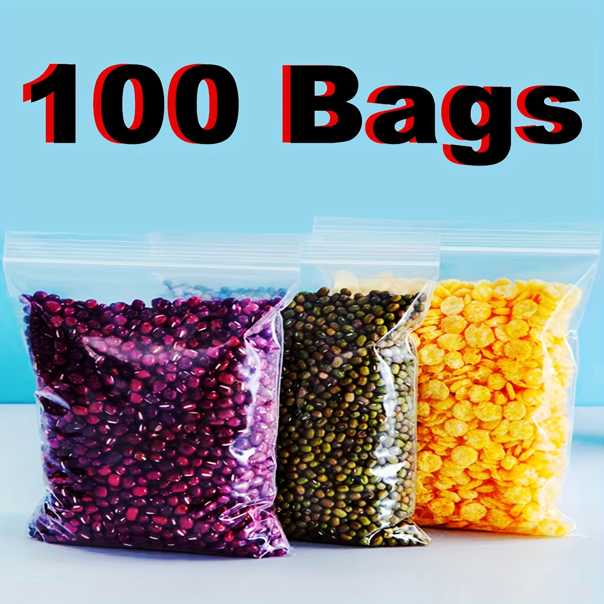 Reusable Leakproof Clear Zipper Bags Perfect Snacks - Temu
