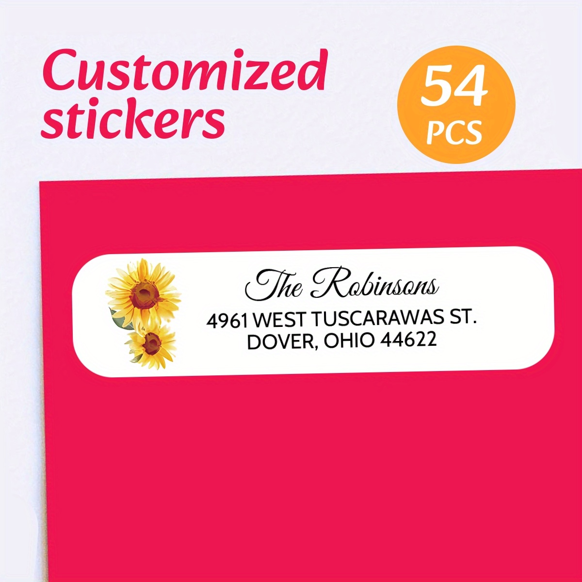 address labels personalized sold on Temu United States