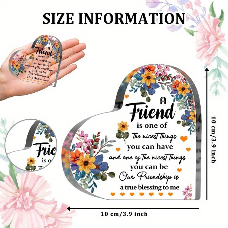 Friend Things Acrylic Plaque Sign Friendship Keepsake - Temu