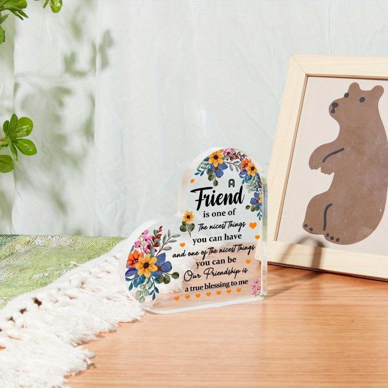 Friend Things Acrylic Plaque Sign Friendship Keepsake - Temu