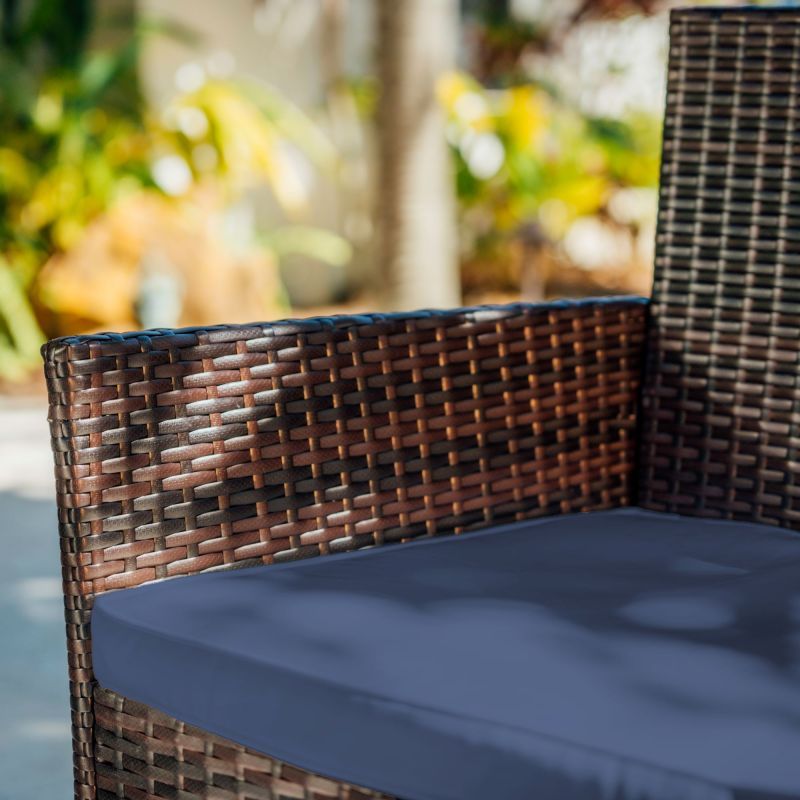 Patio Furniture Wicker Conversation Set • 1x Love Seat • 2x - Temu