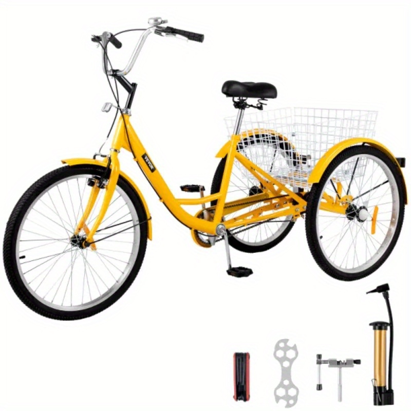 Yellow Adult Tricycle 3 Wheel Bikes Foldable - Temu