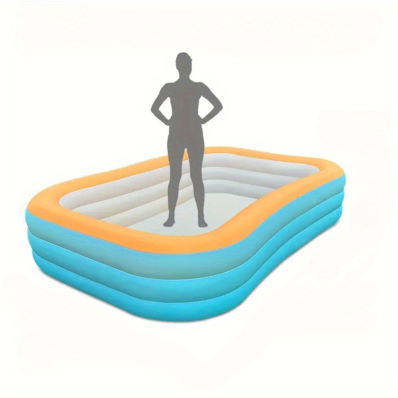 Inflatable Family Swimming Pool Extra Large Thick Length - Temu