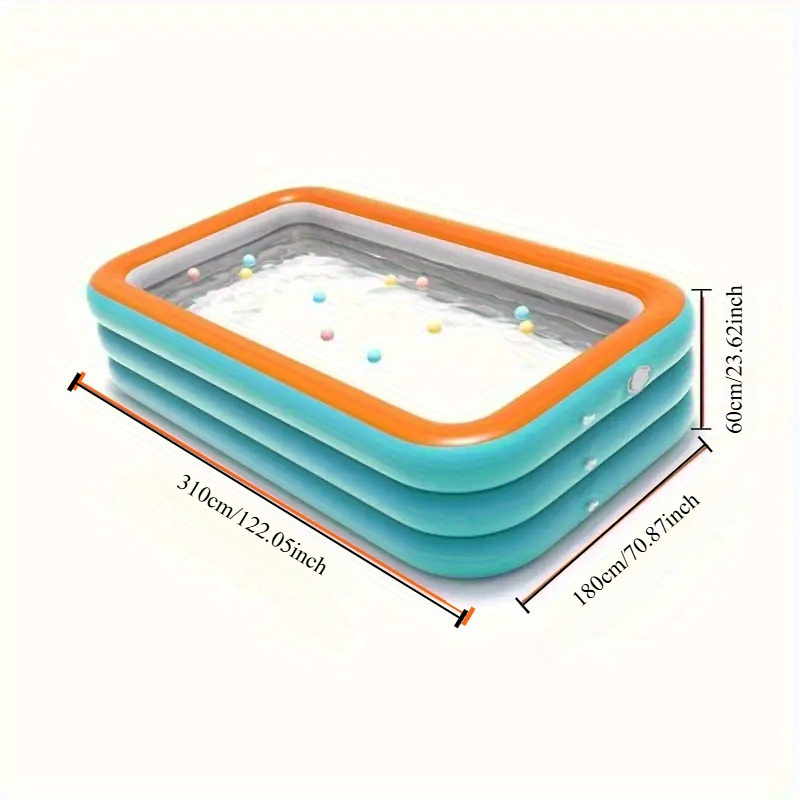 Inflatable Family Swimming Pool Extra Large Thick Length - Temu