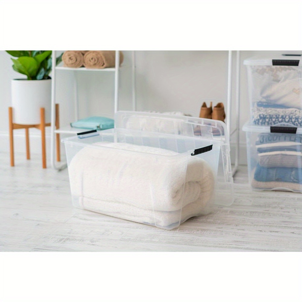72 Qt Stackable Plastic Storage Bins Lids Bpa free Made In - Temu