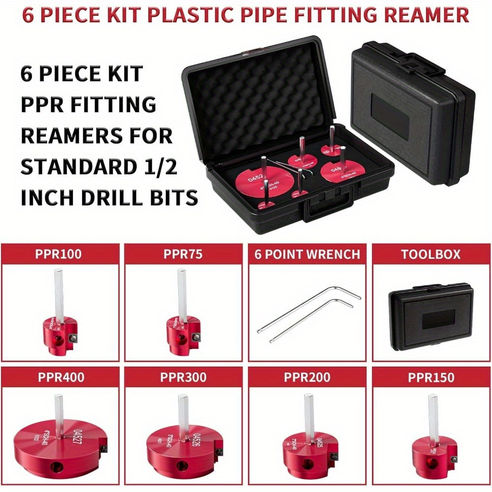 Kit Ppr Fitting Reamers Sch40 Pvc Abs Pvc Pipe - Temu