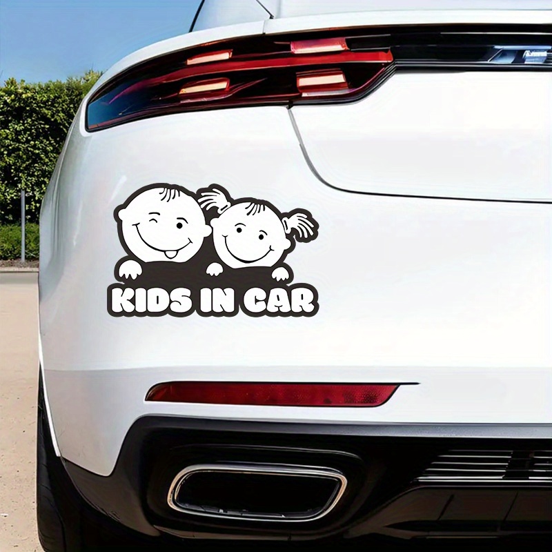 Kids In Car Sticker Design Car Windows - Temu
