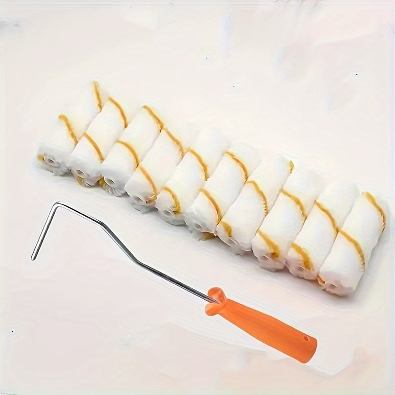 Paint Roller Set Covers Long Handles Ergonomic Mini Wall - Temu