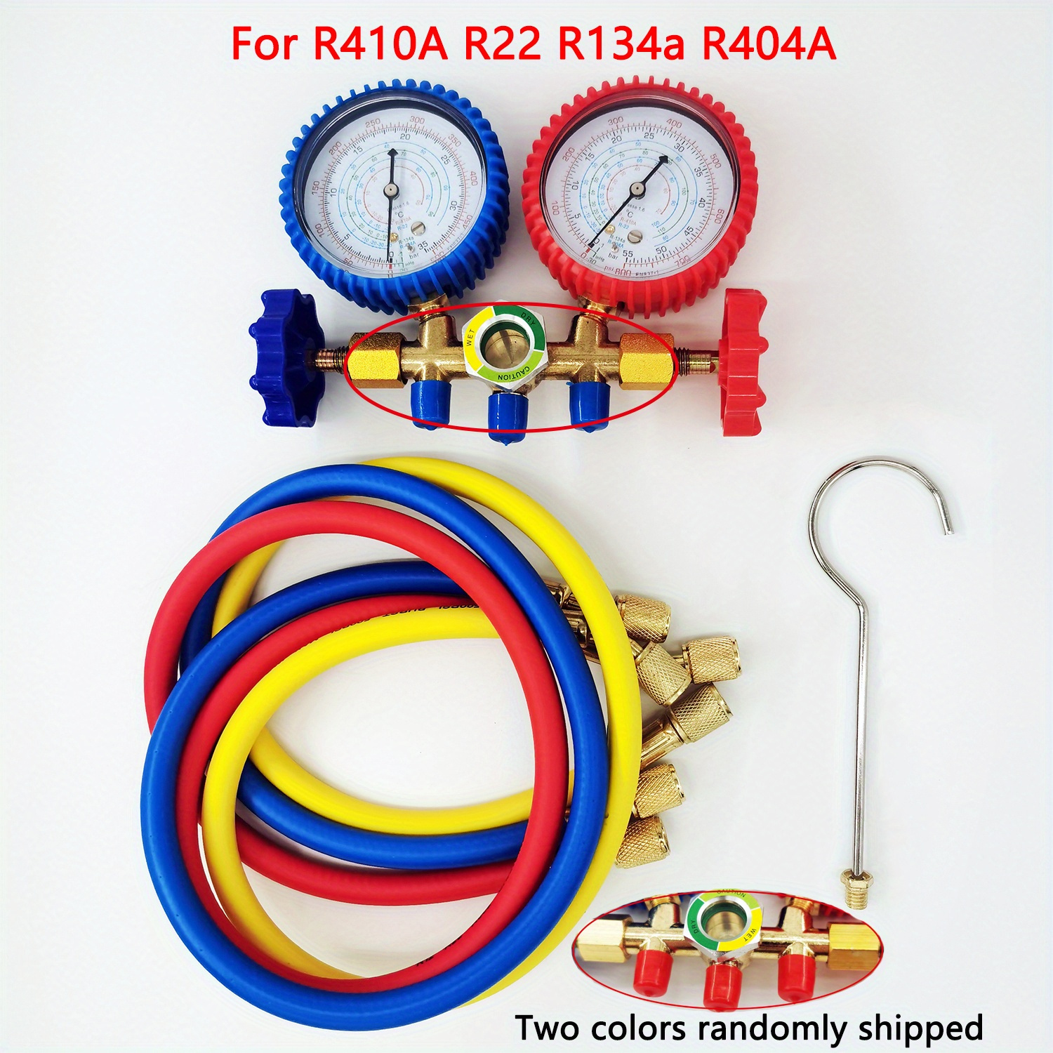 3 Way Ac Diagnostic Manifold Gauge Set Hvac Refrigerant Charging And ...