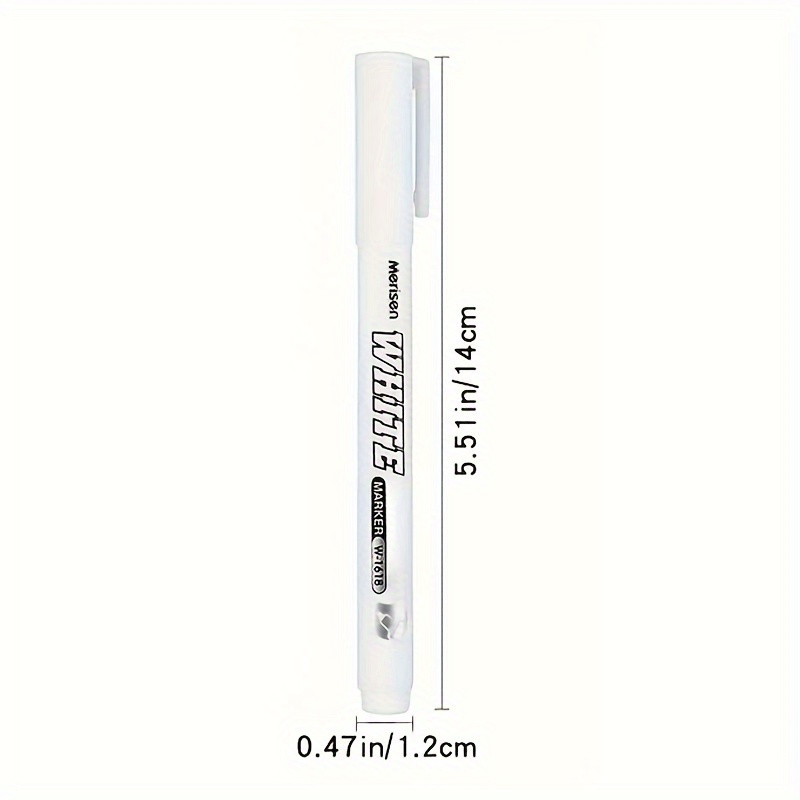 2pcs Broad Tip White Permanent Markers Waterproof Smudge Proof Oil ...