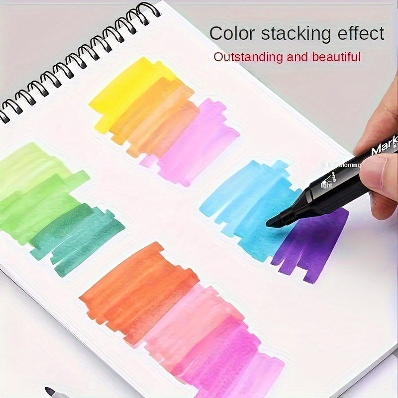 Dual Tip Art Markers Set 48 Colors Permanent Alcohol Based - Temu