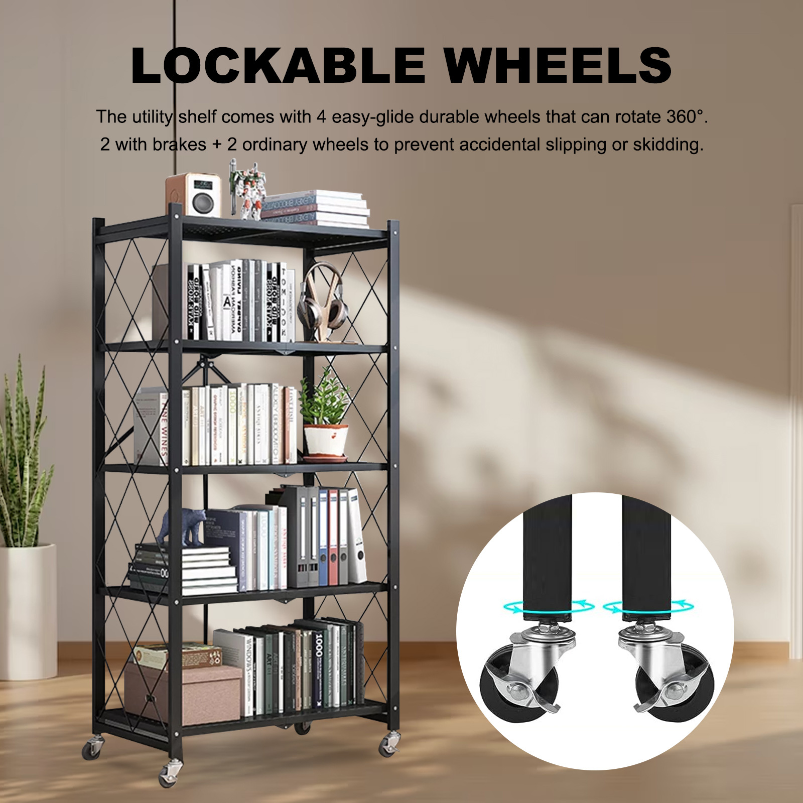 5 tier Black Storage Shelving Unit Heavy Duty Metal Shelf - Temu