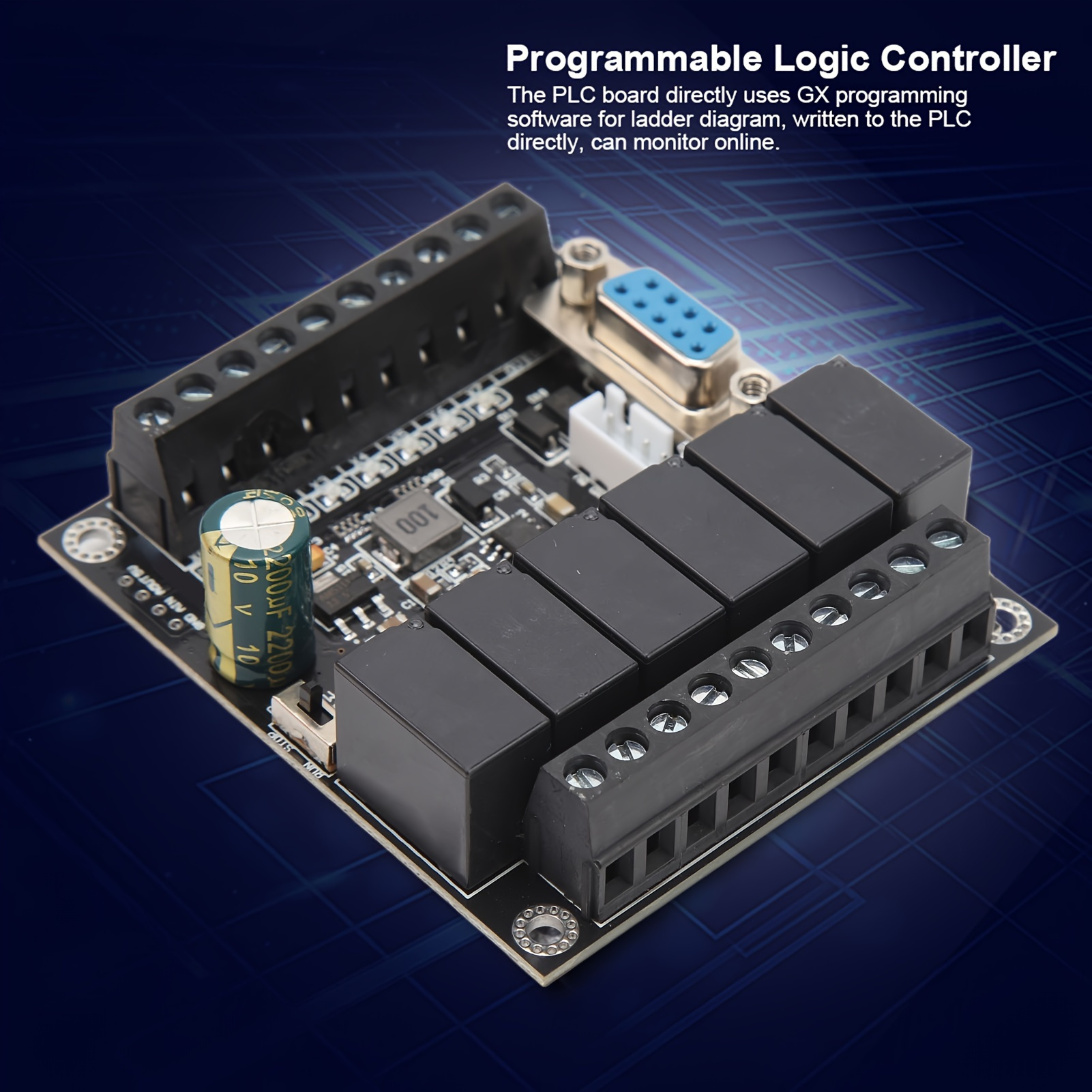 Plc Industrial Programmable Control Board Fx1n 14mr Relay Controller ...