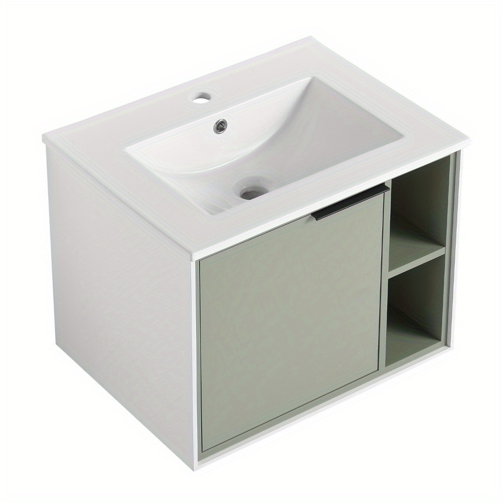 Floating Wall mounted Bathroom Vanity Ceramics Sink Soft - Temu