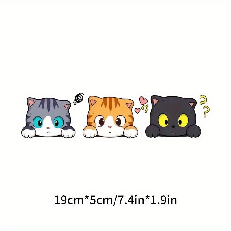 Cute Cat Decals Car Laptop Luggage Vinyl Self - Temu