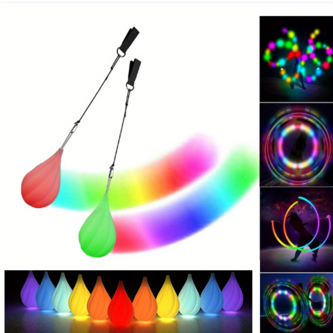 Led Glow Balls Rainbow Fade High Strobe Battery powered - Temu