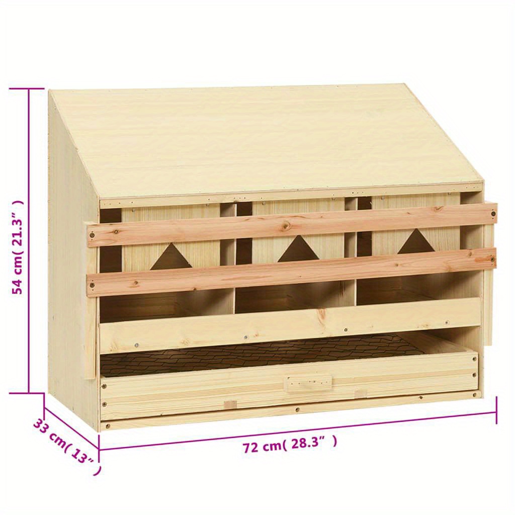 3 Compartment Chicken Nesting Box Made Solid Ideal - Temu