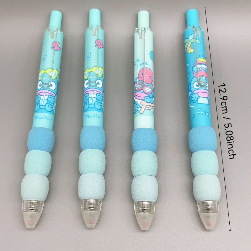 4 Pack Cartoon Quick Dry Gel Pens With Ergonomic Rainbow Sponge Grip ...