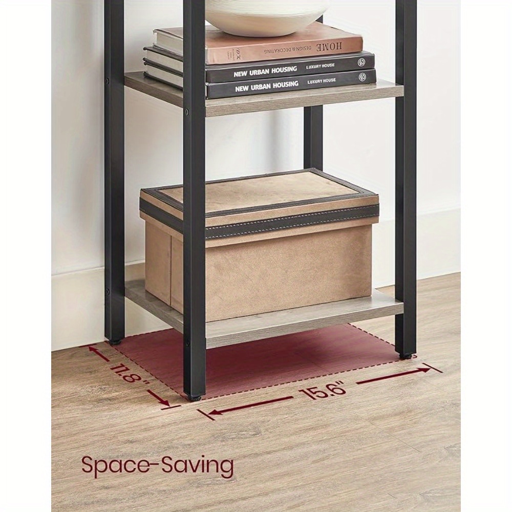 5 tier Tall Bookshelf Narrow Bookcase Skinny - Temu