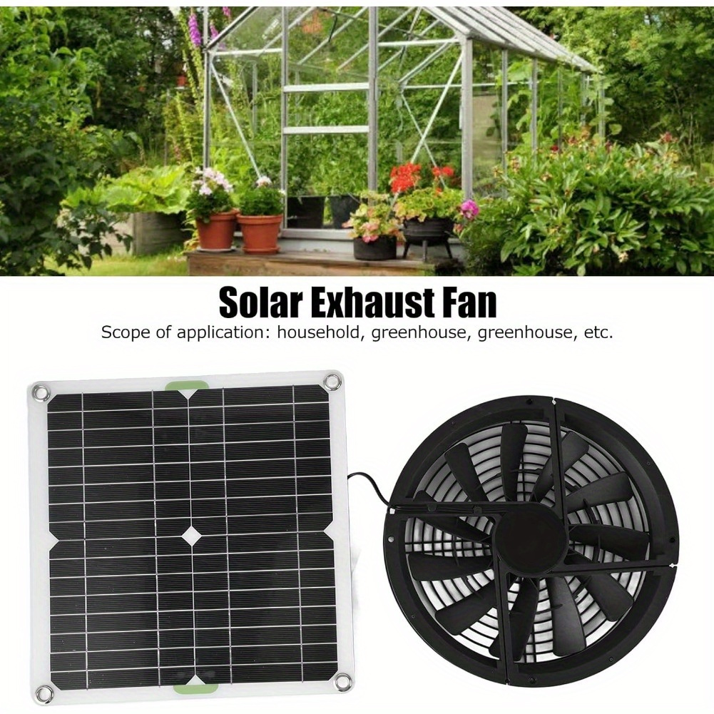 Solar Panel Powered Fan Waterproof Solar Exhaust Fan 3000 - Temu