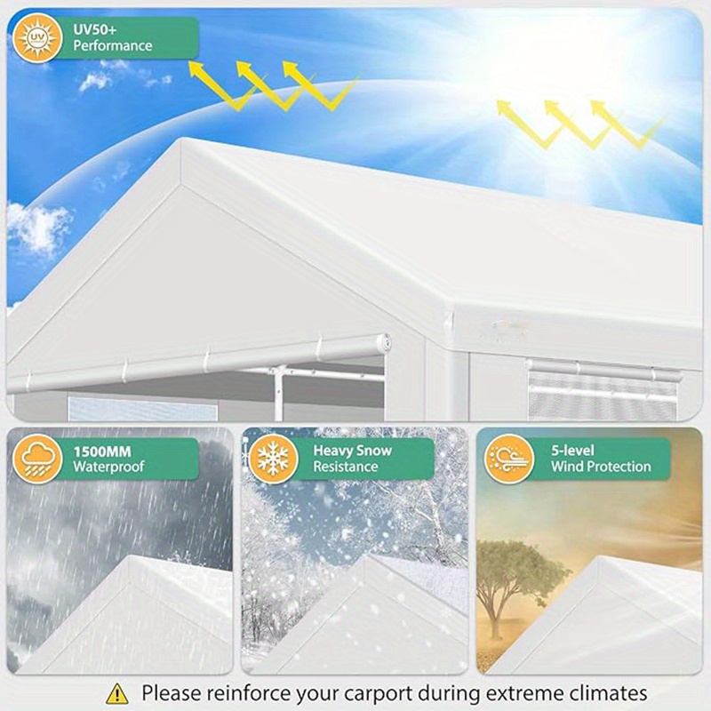 Awning/rain Canopy Heavy Duty Portable Carport - Temu