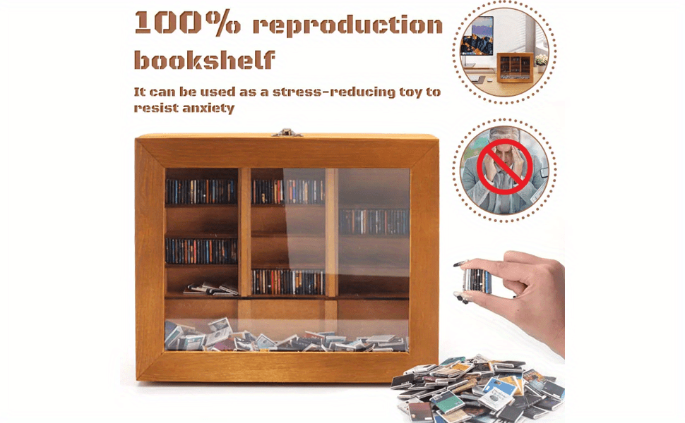 Mini Bookcase 2024 Books Solid Wood - Temu