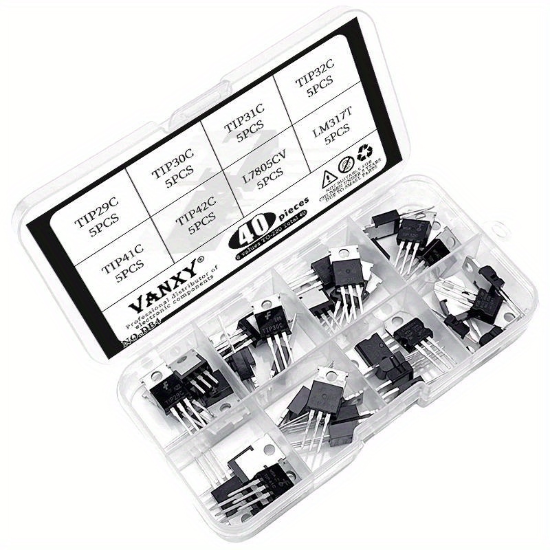8 values tip series power transistor kit: tip29c - Temu