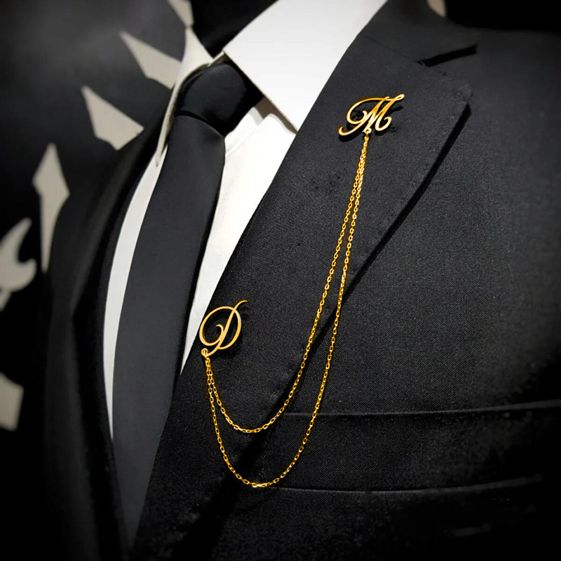 Brooch for groom suit store