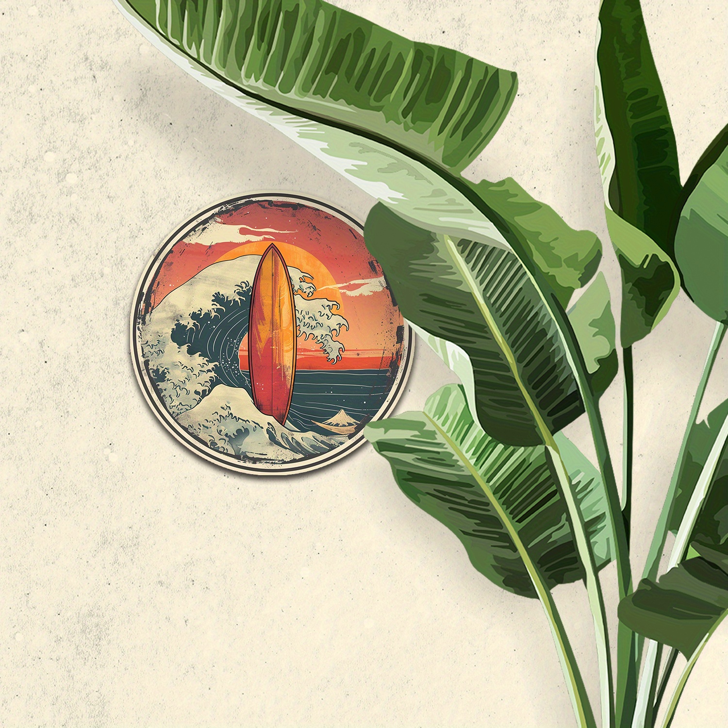 Aluminum Surfing Wave Art Set Beach Scene Tin Signs Hanging - Temu