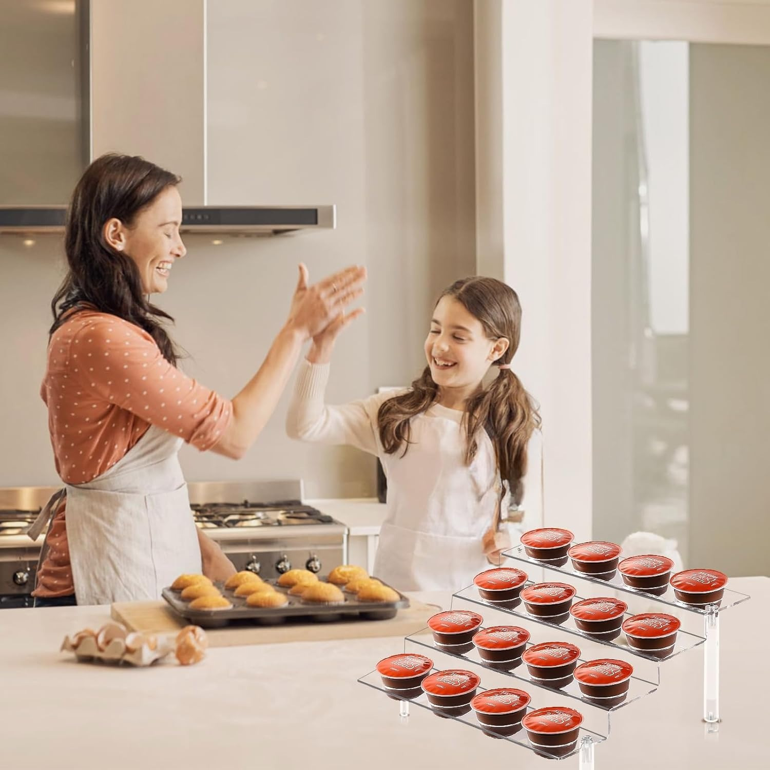 K Cup Organizer Pods Clear Coffee Pod Holder 4 Tiers Acrylic - Temu