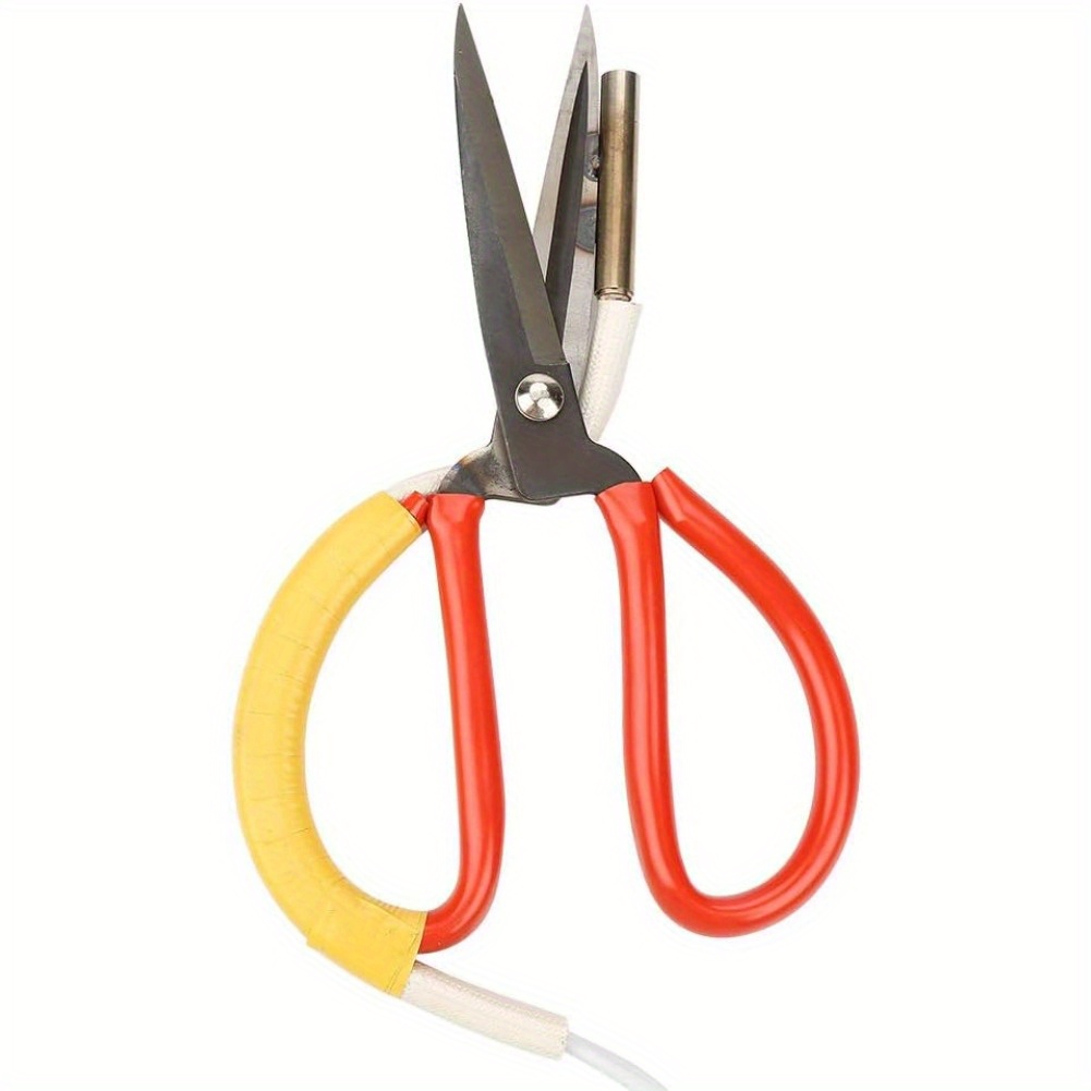 Heated scissors for fabric store