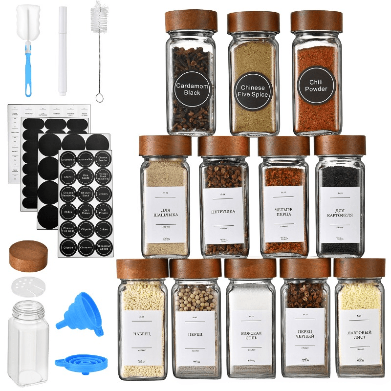 glass spice jars sold on Temu United States