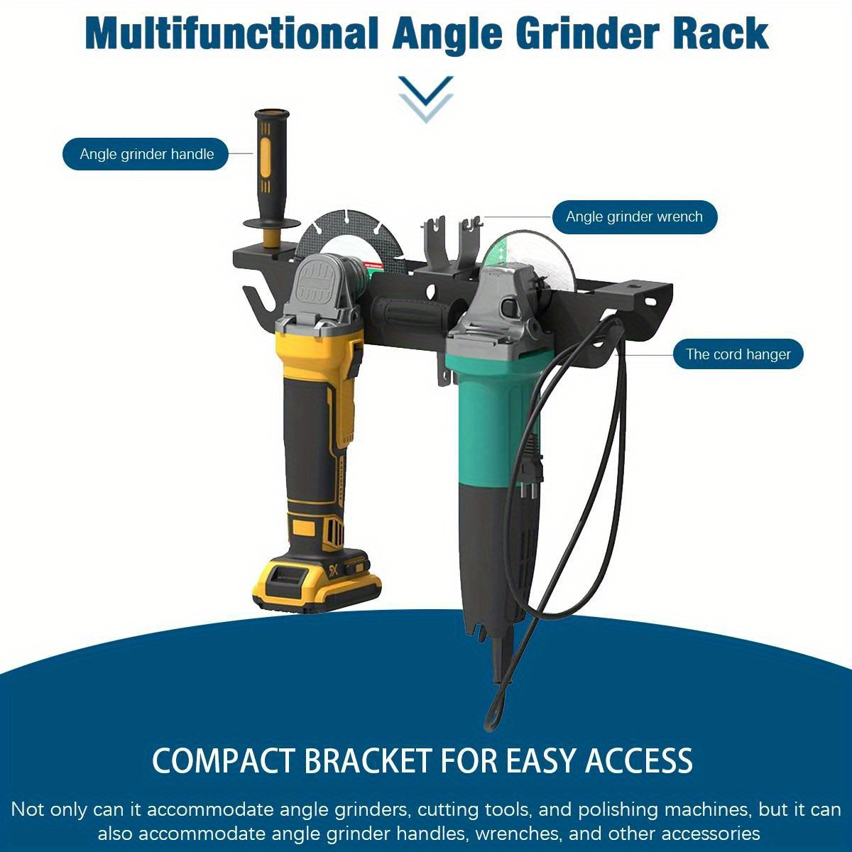 Classic Dual bay Metal Angle Grinder Stand Wall Mount - Temu New Zealand