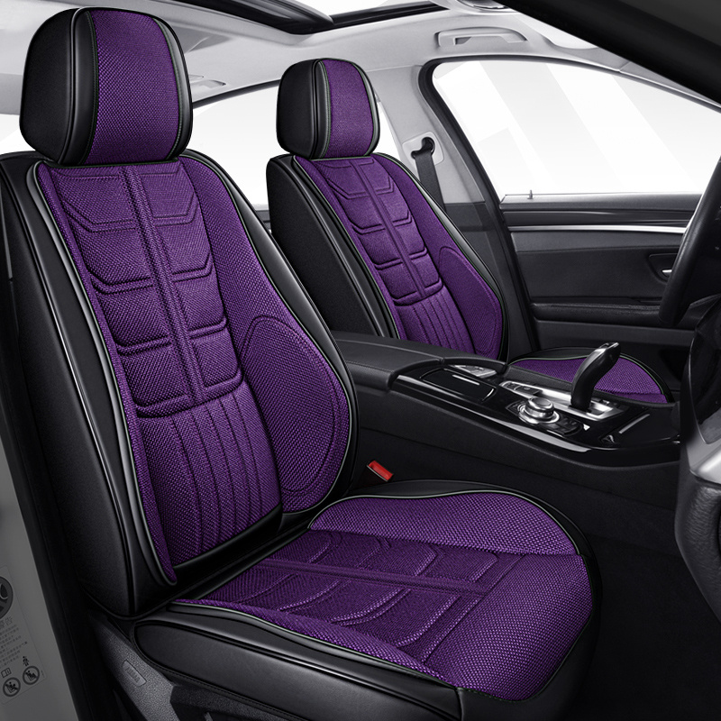 Purple seat covers set store