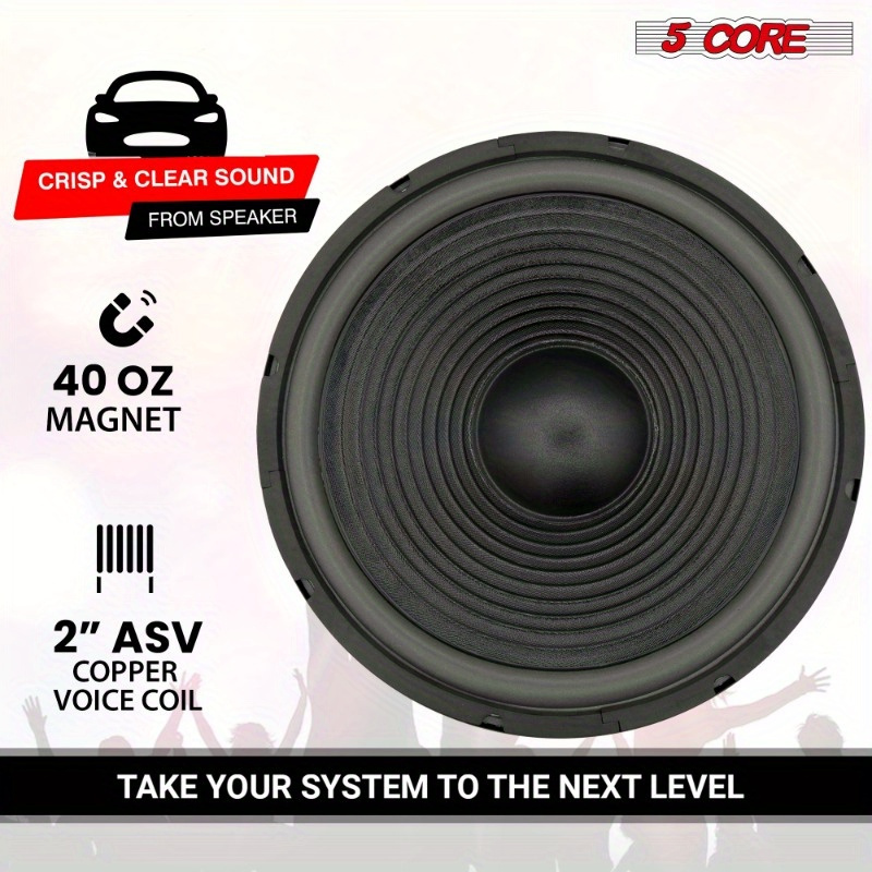5 Core Subwoofer Speaker Car Sub Woofer Max High - Temu