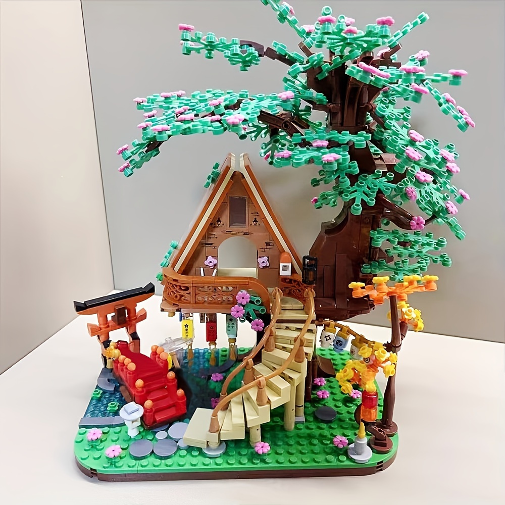 Mini Bricks Tree House Model Building Blocks Set Create - Temu