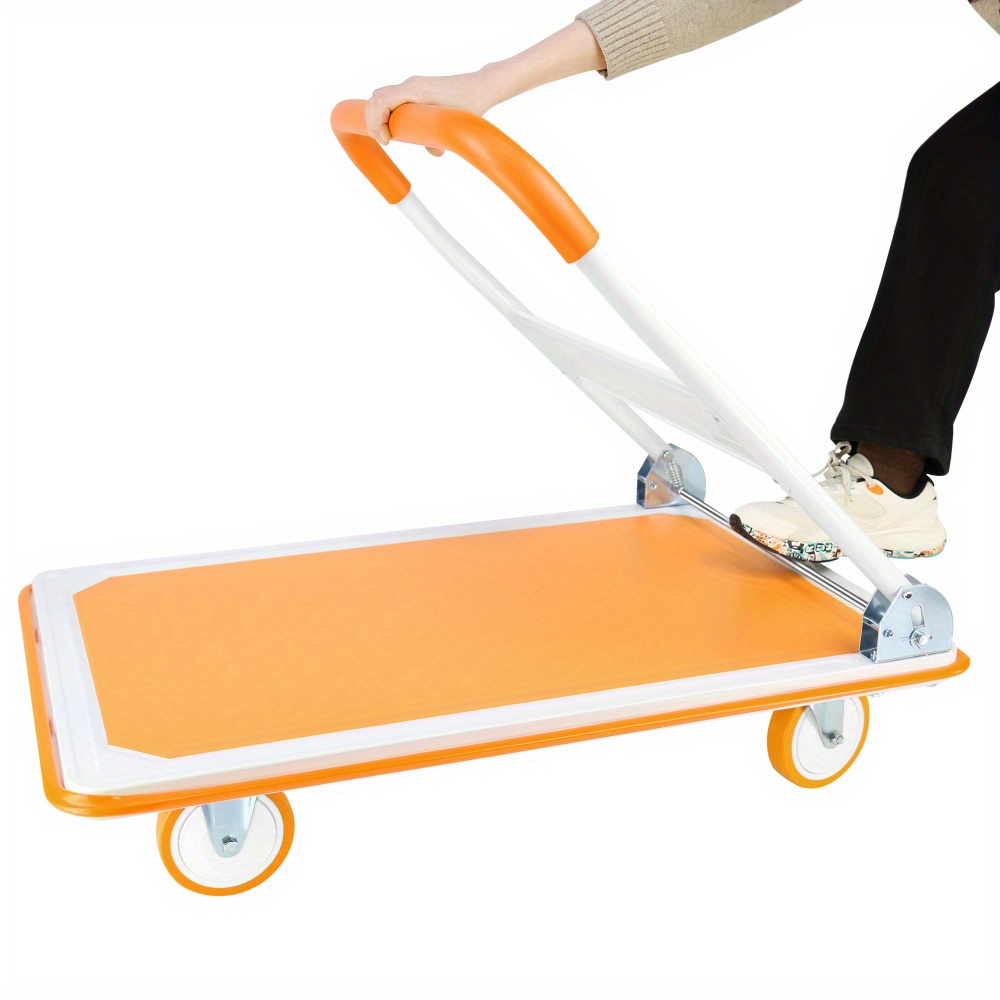 Foldable Push Cart . Capacity Heavy Duty Moving - Temu