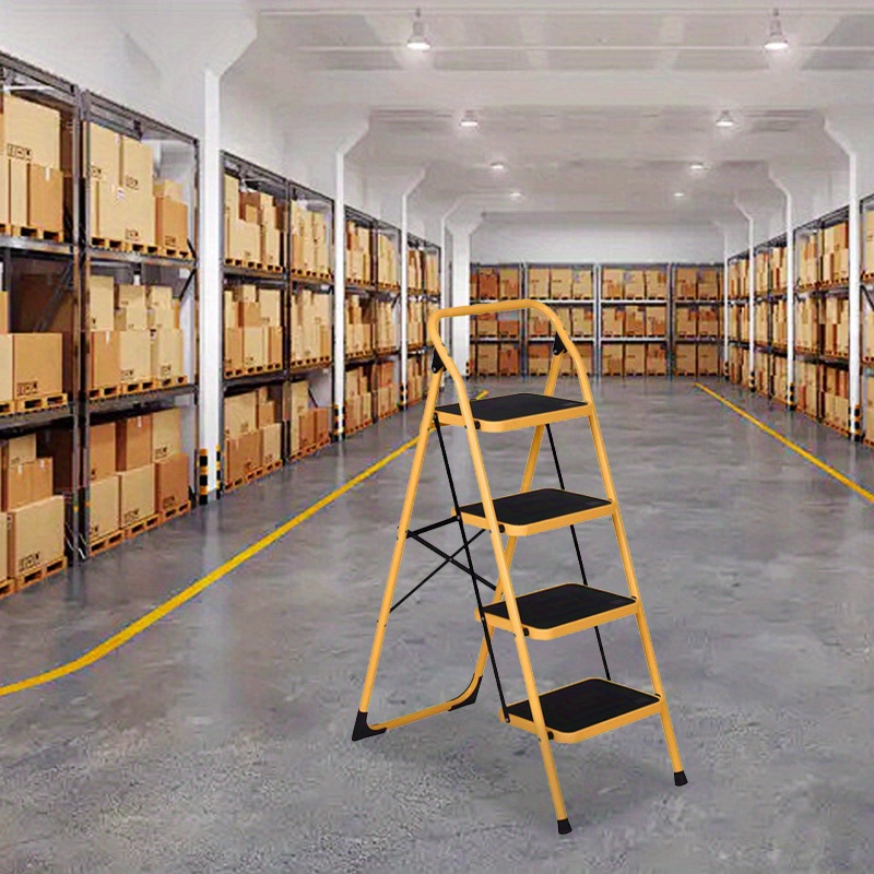 4 Step Ladder Iron Ginger Ladder Used Good - Temu