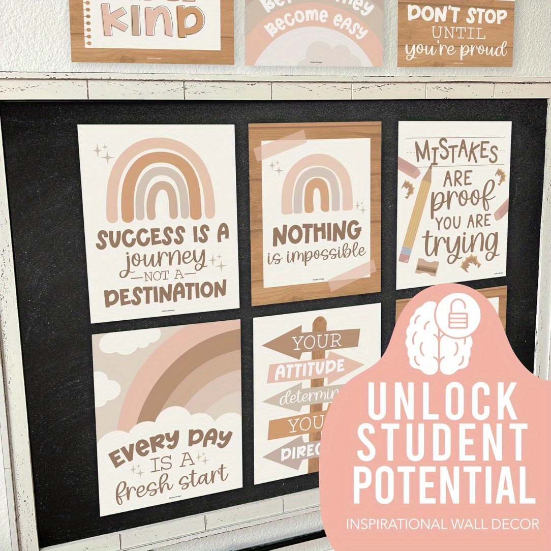 Boho Classroom Motivational Posters: Inspirational - Temu