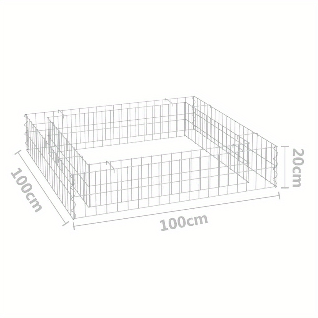 Gabion Raised Bed Galvanised Steel 20 Cm Garden And Weather Resistant ...