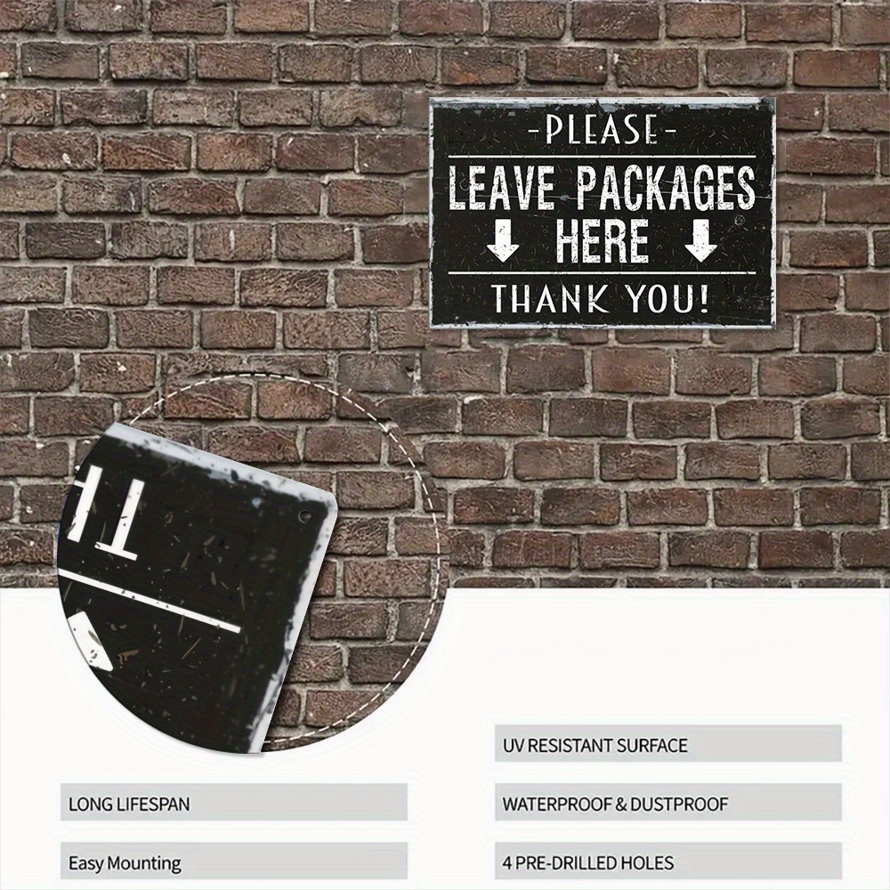 Please Leave Packages Metal Warning Sign Novelty - Temu