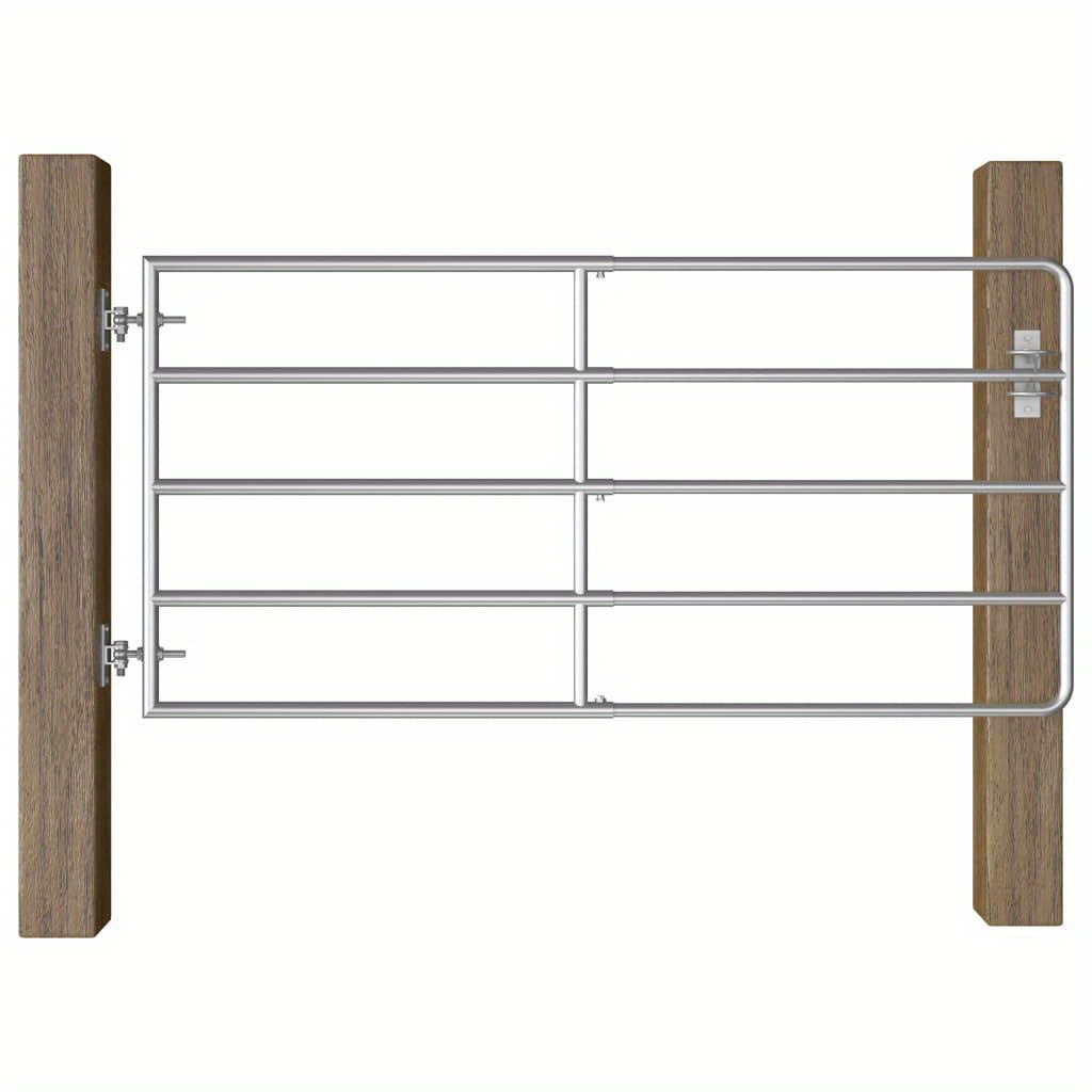 5 Bar Field Gate Steel 95 170 X90 Cm Silver Livestock - Temu United Kingdom