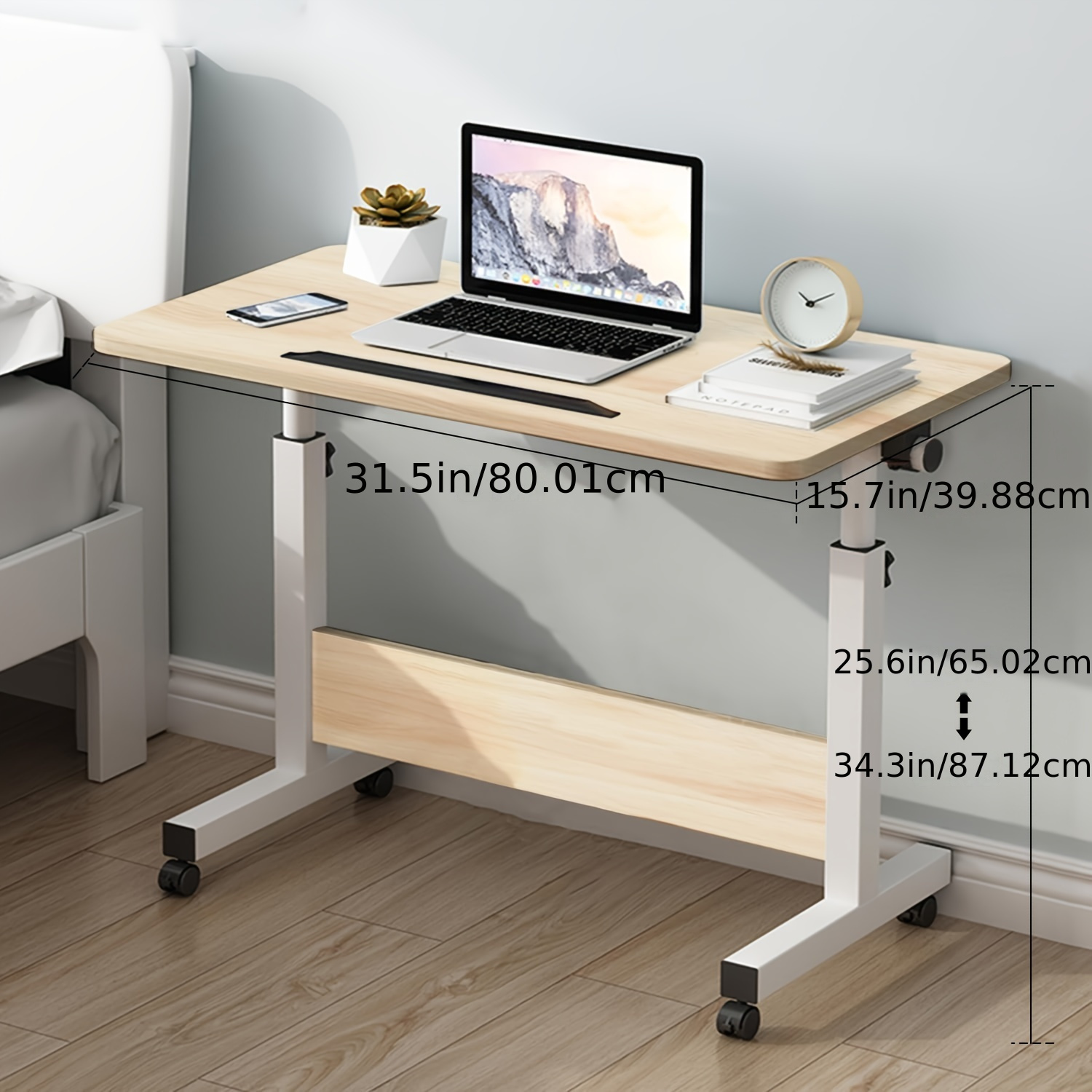 Compact Adjustable Rolling Desk Height adjustable Standing Temu United Kingdom